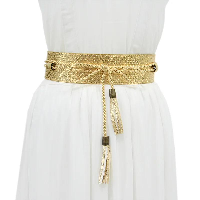 Women's Belt Girdle Waist Slim Waist Serpentine Belt With String - Buy ...