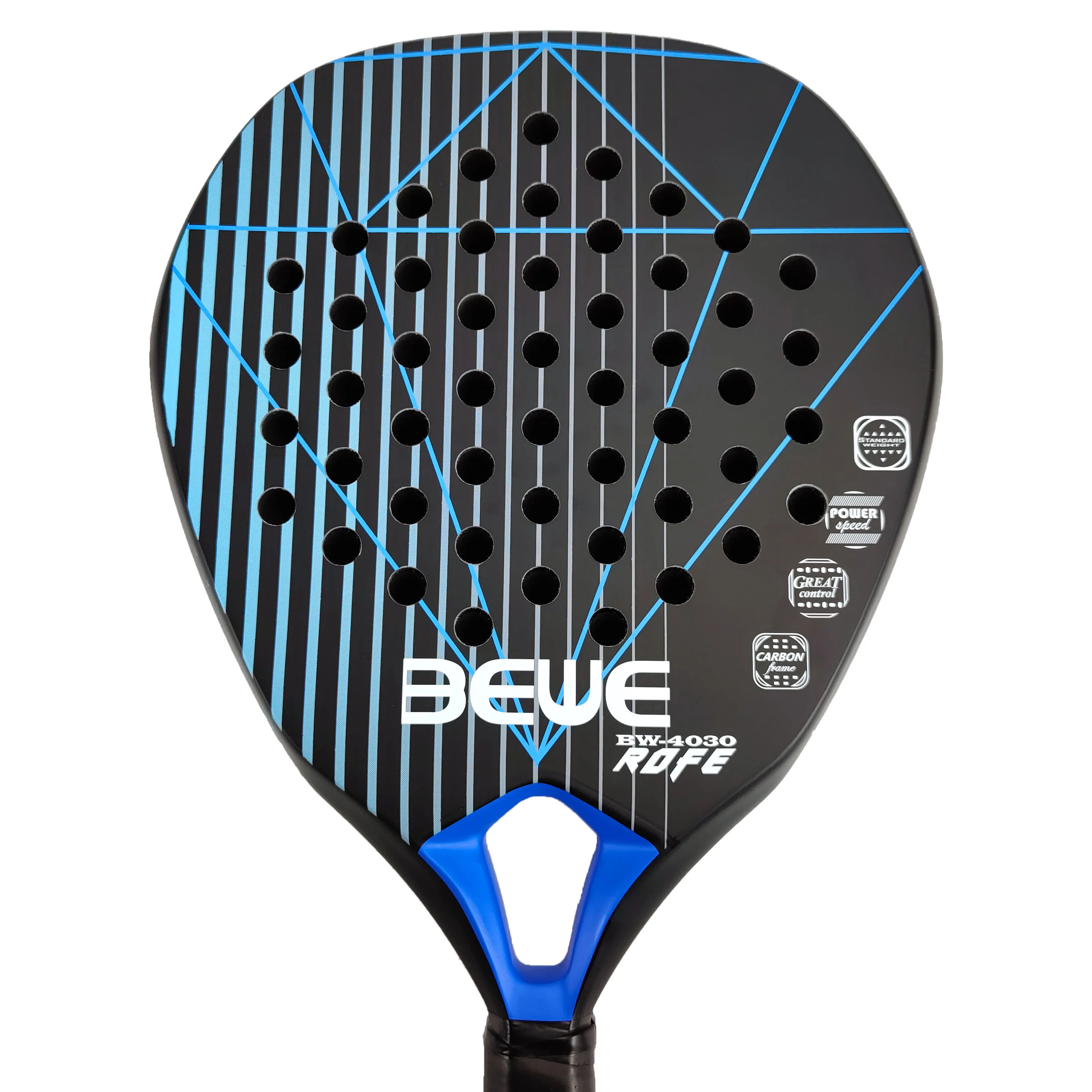 2022 BEWE KANWIN BTR-4030 Diamond Shape Soft EVA Carbon Padel Rackets
