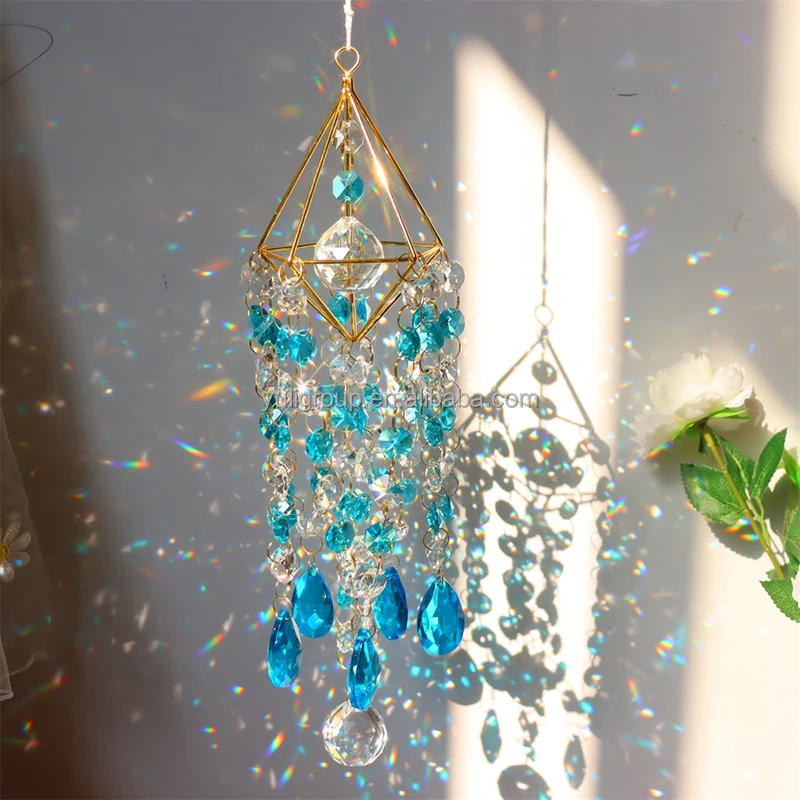 Factory Price Large Metal Crystal Wind Chimes Moon Tassel Souvenir ...