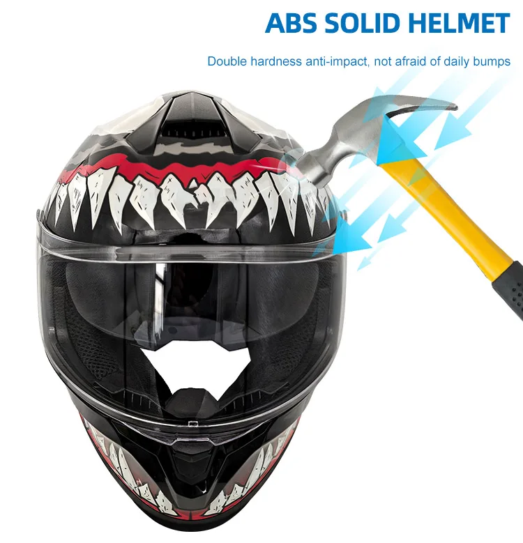 Fashion Retro Shaped Crash Helmet Universal Riding Full Face Casco De ...