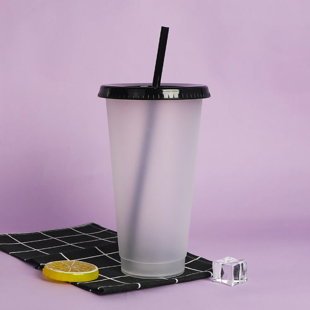 Custom DIY BPA Free Stock 24OZ Tumbler Clear Reusable Cups