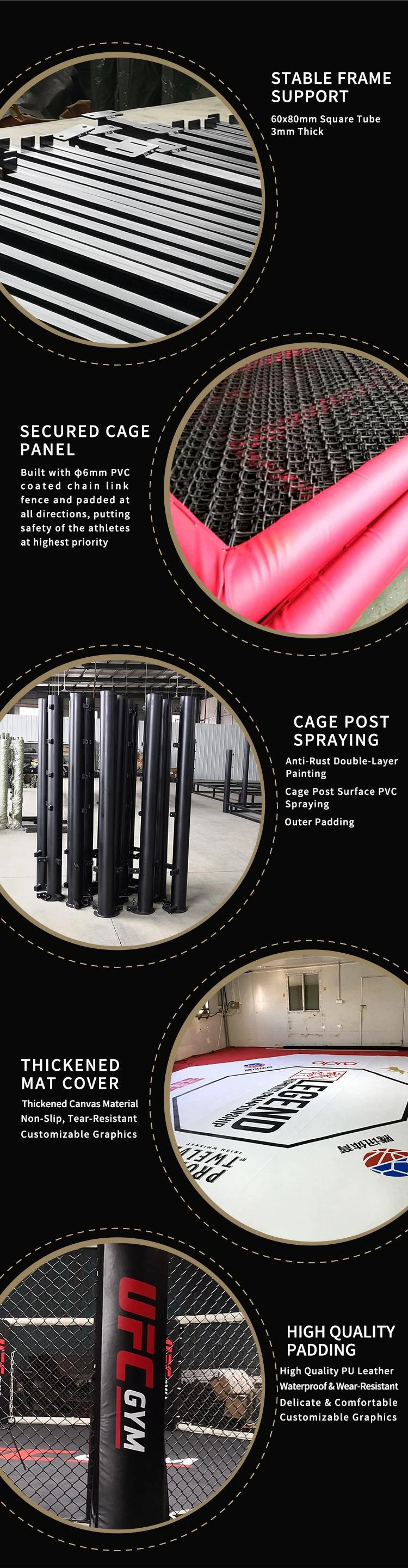 FIGHTBRO CGK3 Custom MMA Ring - Professional Boxing Arena