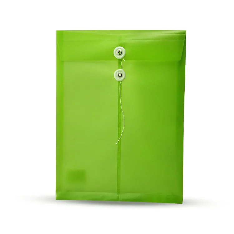 A4 Clear Plastic Paper File Bags Document Folder with String Tie ...