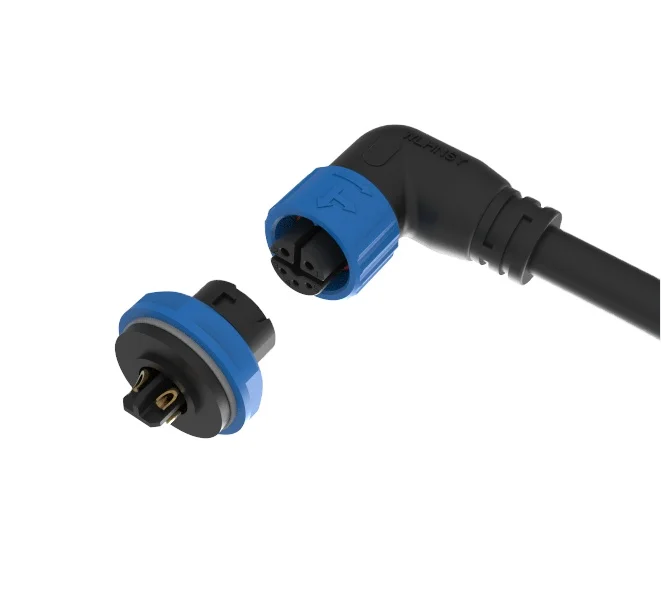90 Degree Field Assembly Push Lock Connector Waterproof Connector Male ...