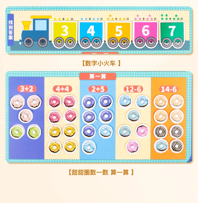 Multifunctional Digital Counting Wall Chart Math Learning Toys Puzzle ...