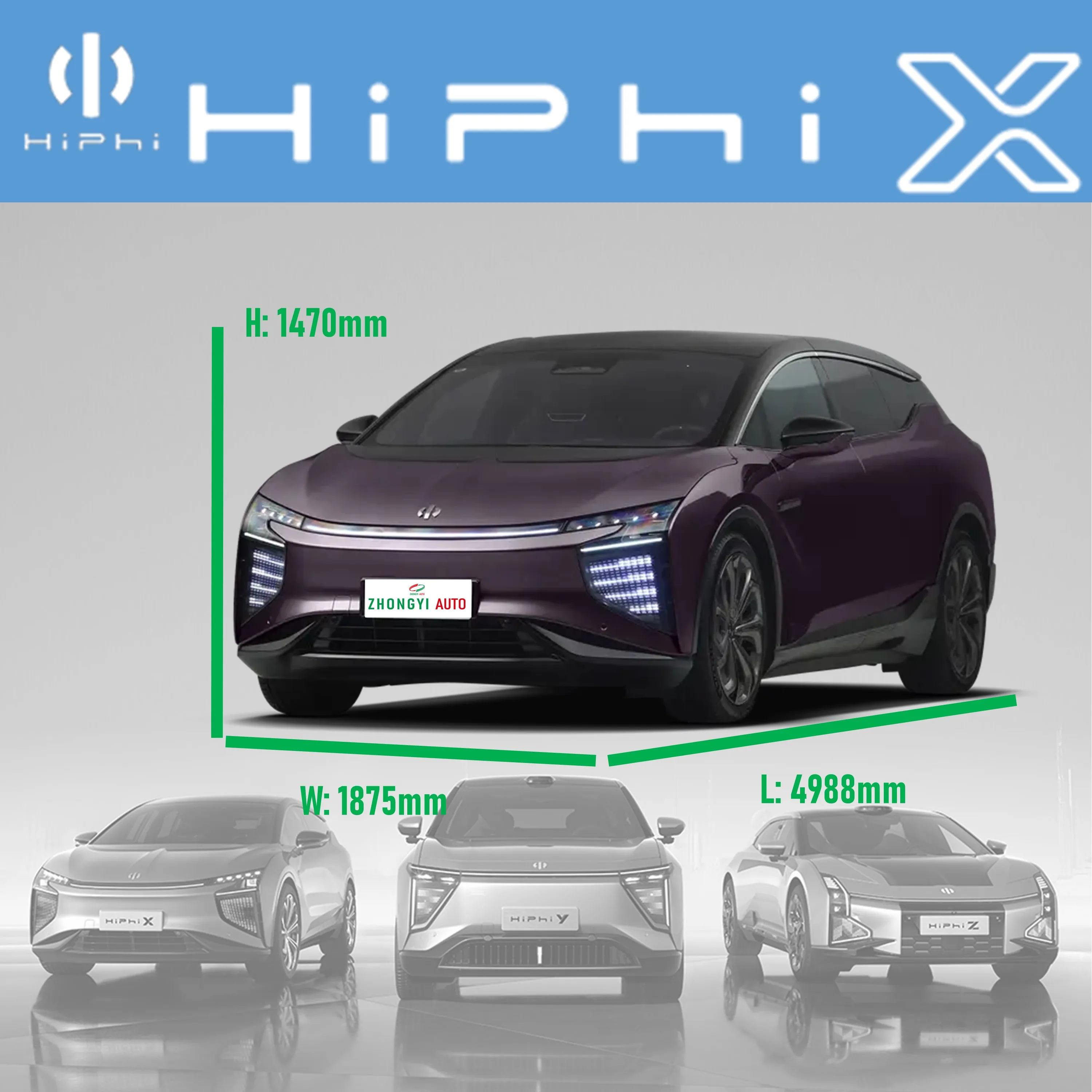 Hiphi X Luxury Suv Electric Car 4wd Electric Vehicle Earnest Money Long ...