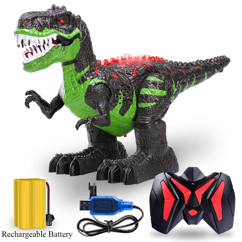 Kids Remote Control Dinosaur Walking Rc Robot Dinosaur With Realistic ...