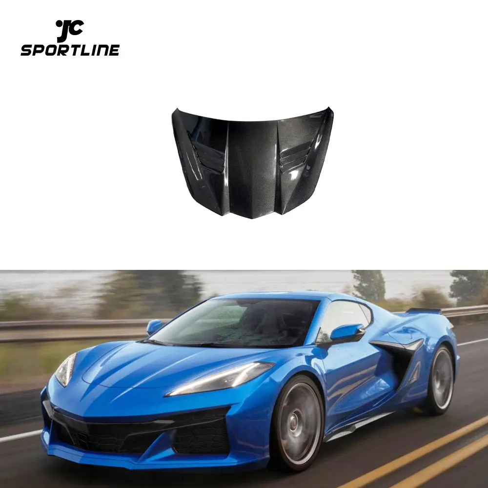 C8 Carbon Fiber Engine Bonnet Hood For Chevrolet Corvette C8 Z06 2024 ...