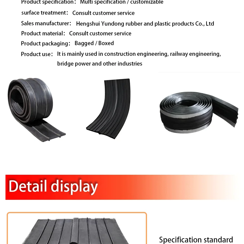 Customized PVC and Natural Rubber Waterstops with Steel Edge and Putty ...