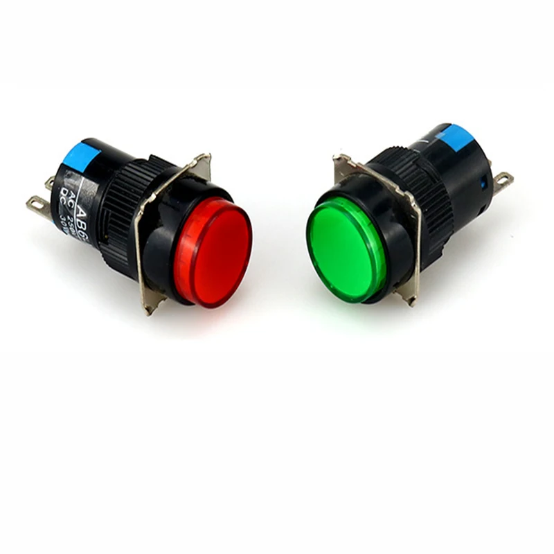 Good AL6-M Round Push Button Switch 8 Pins 220V 24V - 10,000 Cycles