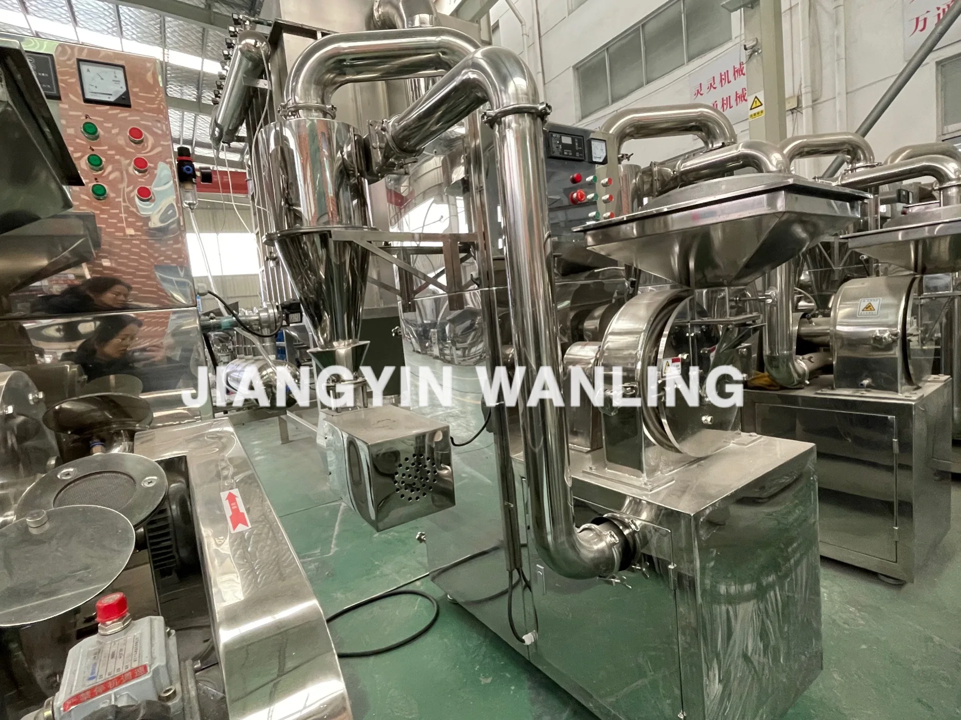 LKH WLF Corn Herb Grain Chili Sugar Powder Grinder Auto Discharge Pulse ...