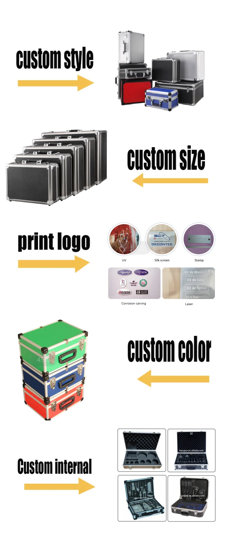 Aluminum Waterproof Shockproof Vinyl Travel Case With Butterfly Locks - Oem