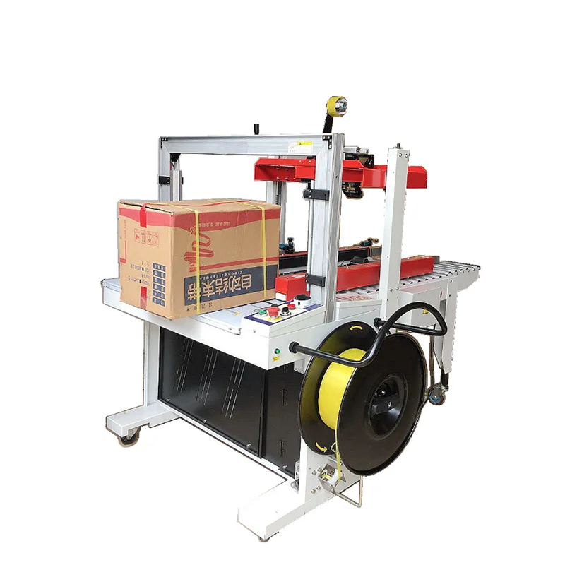 Semi- Automatic 2024 Flaps Folding Carton Sealer With Pp Strapping ...
