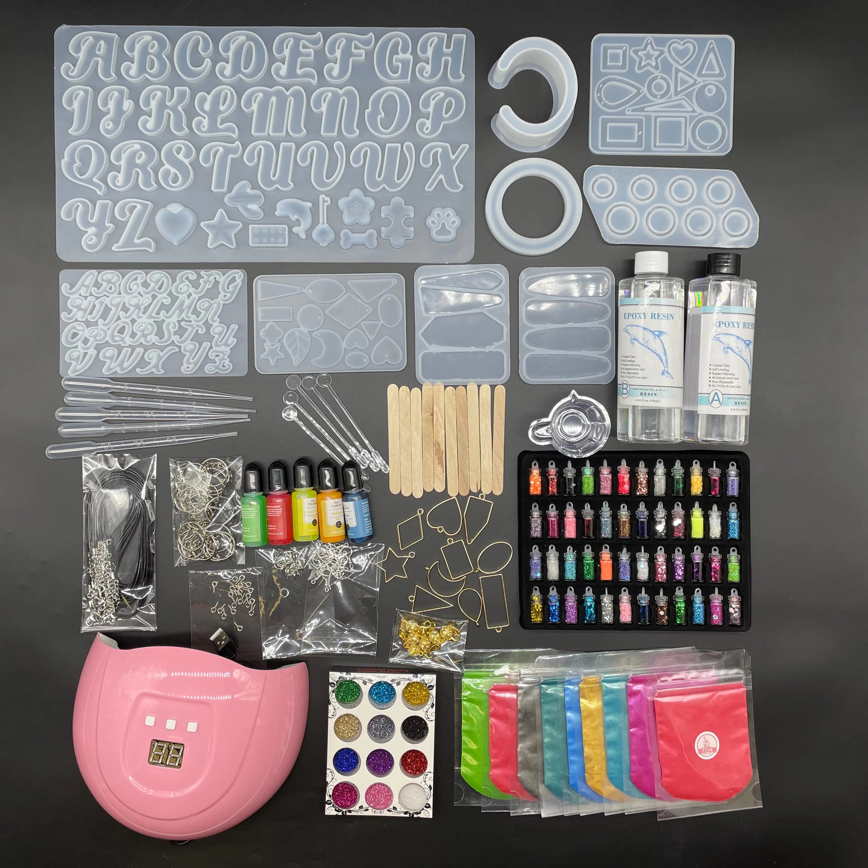 INTODIY Resin Kit for Beginners - Silicone Molds & Tutorial