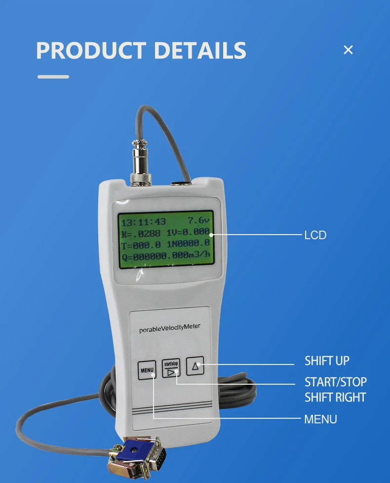 Open Channel Velocity Meter River Flow Meter Water Level Flow Sensor ...