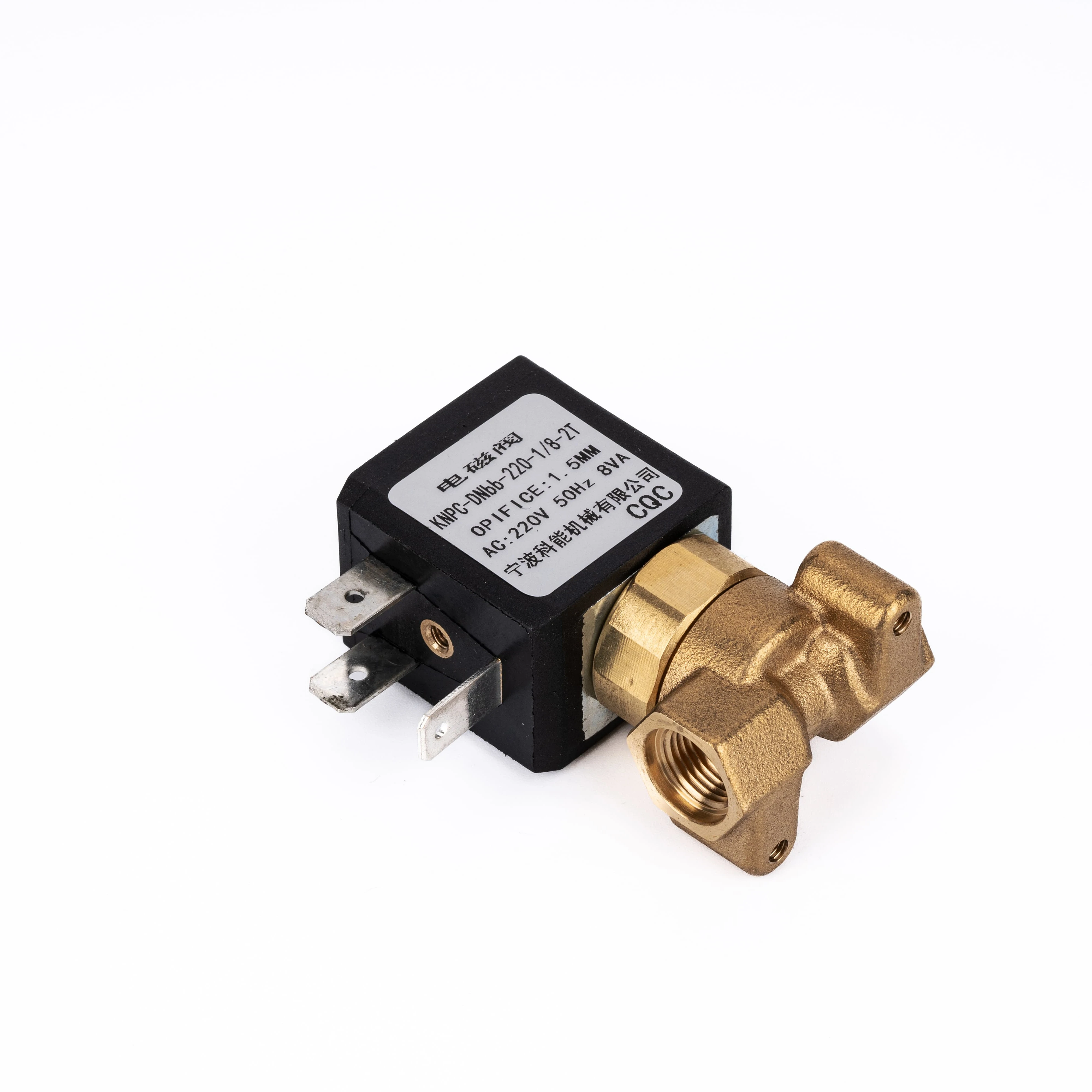 2 Way Normally Open Miniature Compact Water Air Gas Steam Brass Solenoid Valve 1/8'' 1/4'' 12VDC ...