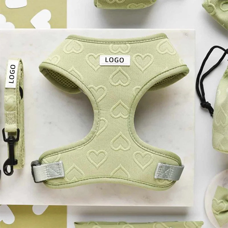 Luxury Dog Harness Sets with Custom Designer Embroidery