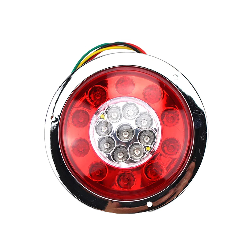 12v 4 Inch Truck Light 19 Led Car Rear Tail Lights Round Reverse Brake ...