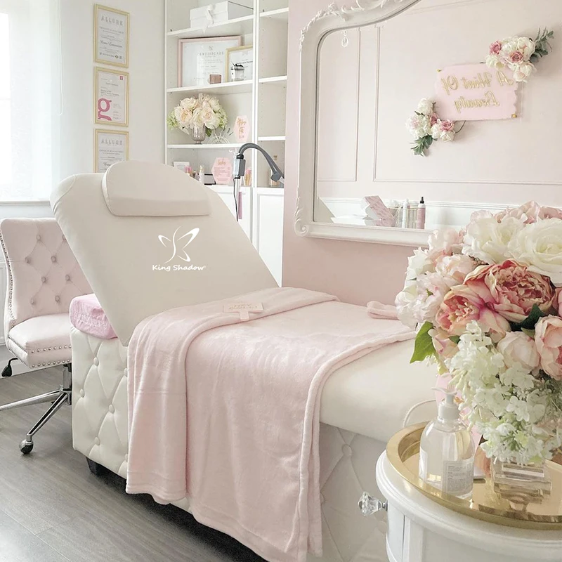 Luxury White Beauty Bed Electric Facial Spa Massage Table for Salon Use ...