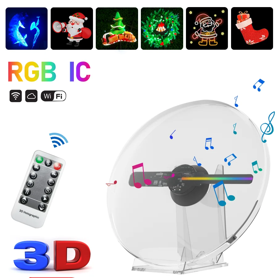 Alibaba.com: Y-20cm LED Hologram Fan, 3D Mini Holographic Projector ...