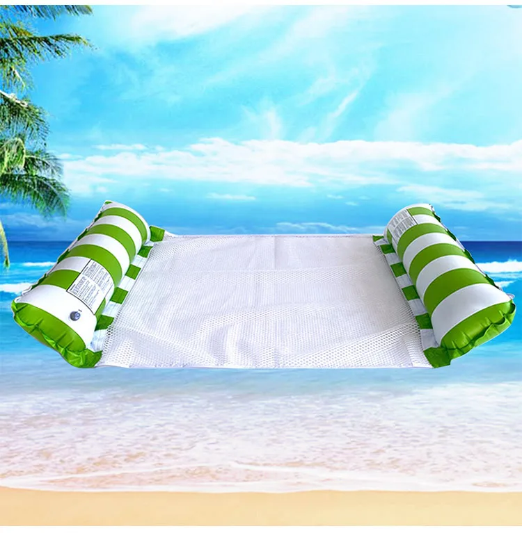 Pvc Summer Inflatable Foldable Floating Row Swimming Pool Water Hammock ...