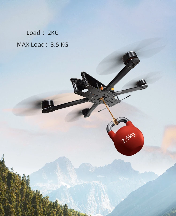 7 Inch FPV Drone with High Speed, Carbon Fiber Propellers