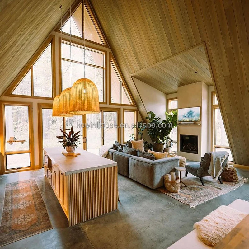 Triangle Modular Wooden Camper Hotel Home Resort Holiday Steel Cabin a ...