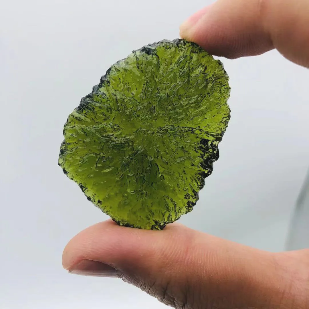 Synthetic Czech Meteorite Green Moldavite Rough Stones