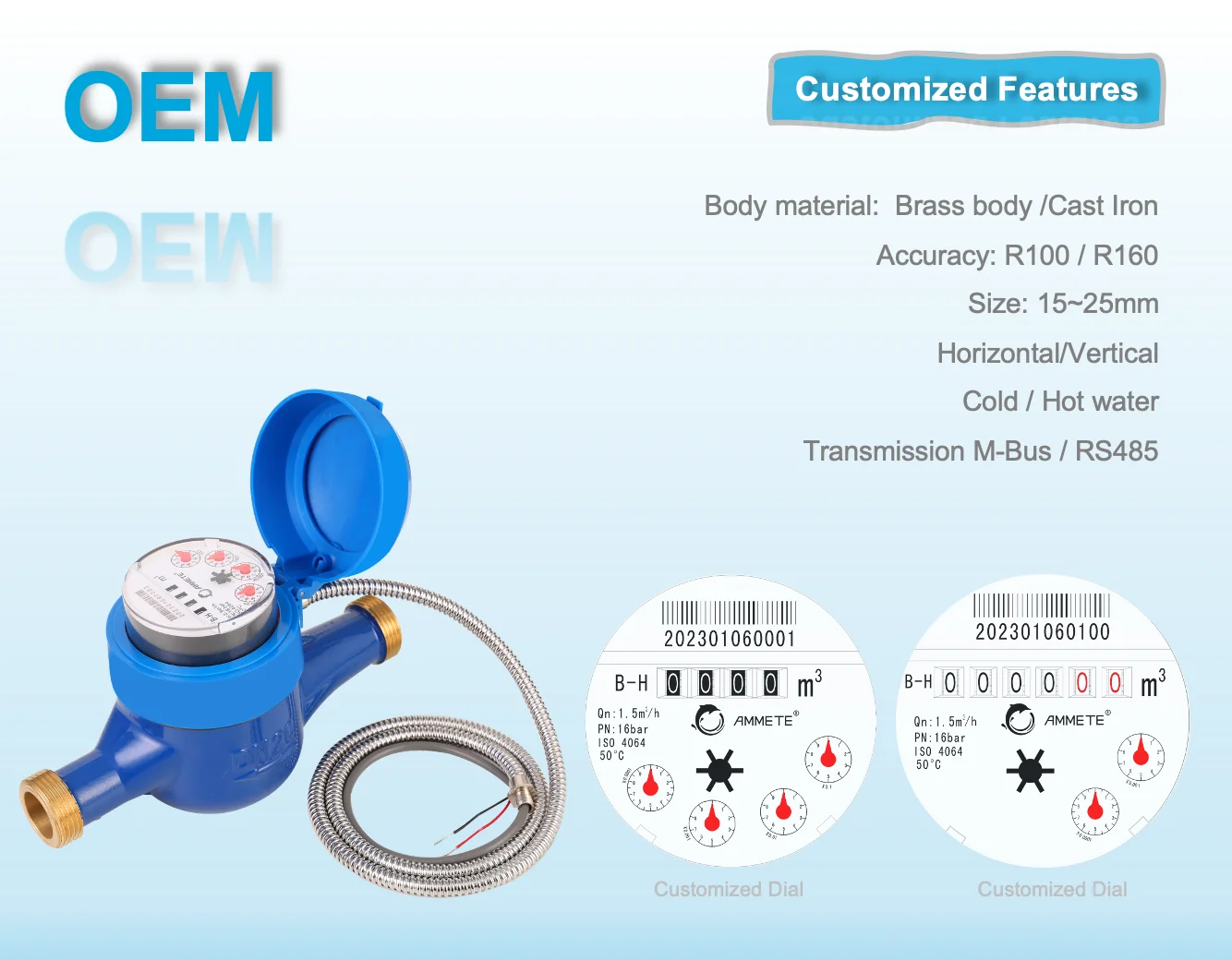 Photoelectric Direct-reading Remote-transmitting Mbus / Rs485 Smart ...