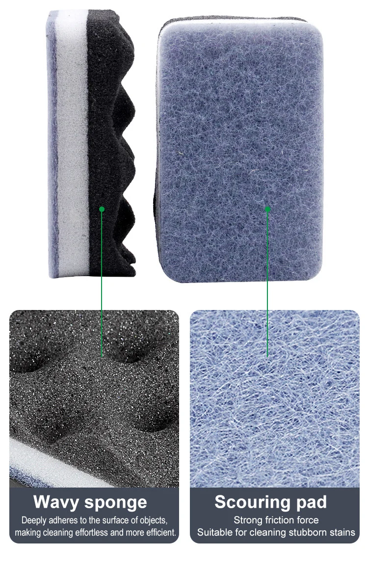 Wavy Cellulose Sponge Scourer - Powerful Kitchen Cleaning