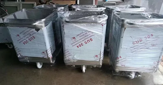 Sus304 200l Skip Car Trolley Lifting Machine Stainless Steel Meat ...