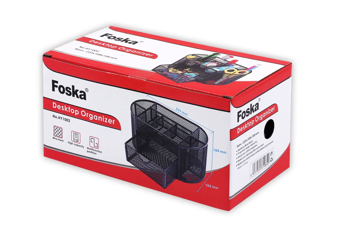 Foska Large Metal Desk Tidy - Organize with Style