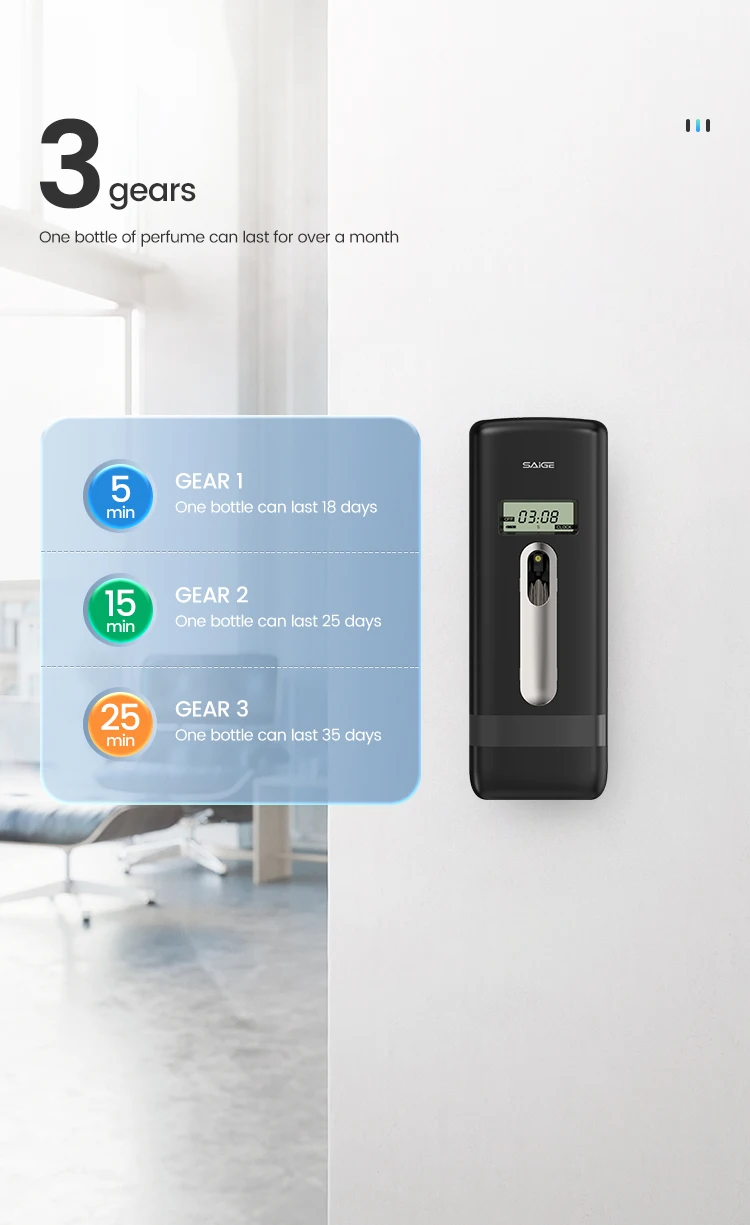 Saige Wall Mounted Automatic Spray Timer Aerosol Dispenser With Lcd ...