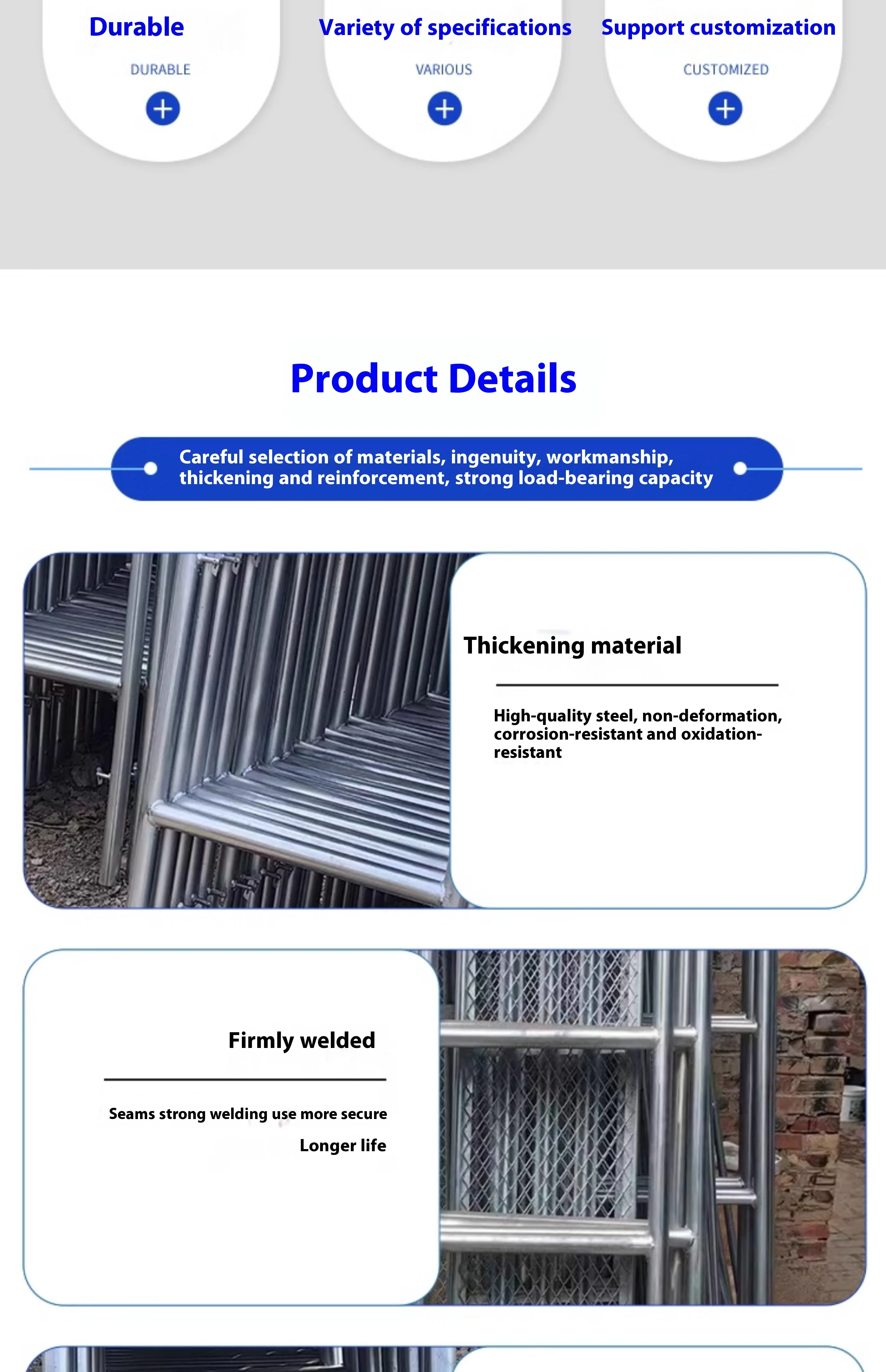 Galvanized Mobile Folding Scaffolding System Portable Frame Scaffolding ...