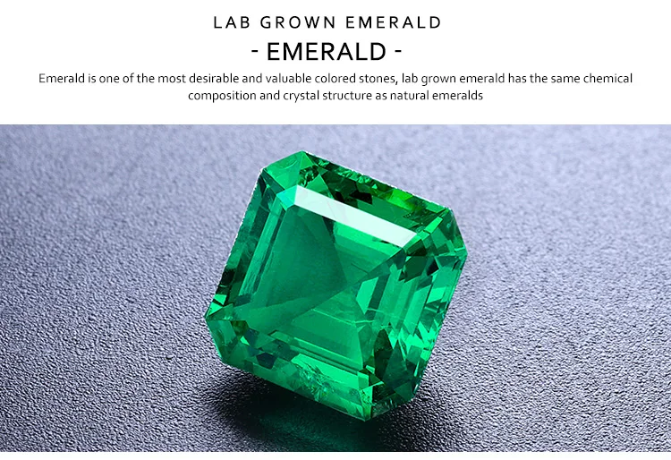 Hydrothermal Method Lab Grown Columbian Zambia Emerald With Certificate ...