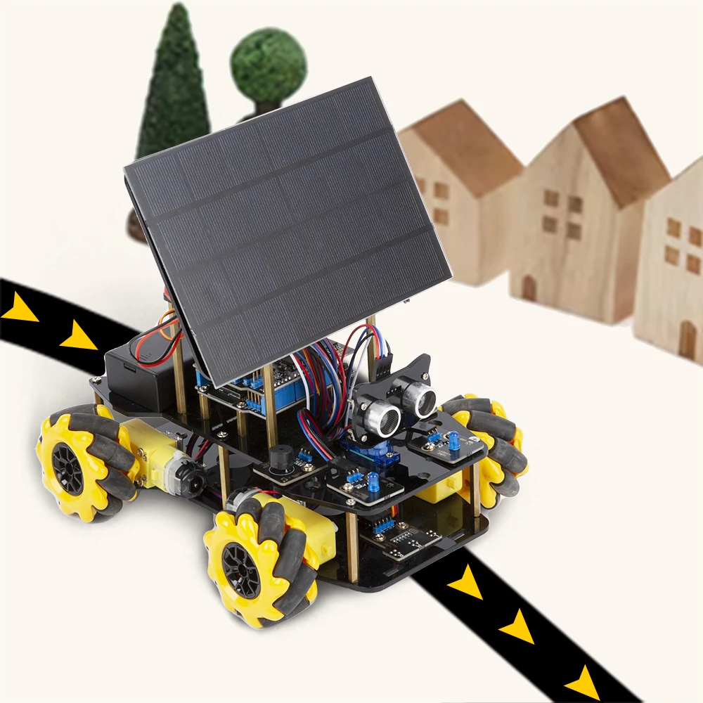 ACEBOTT ESP32 Solar Powered 4WD Smart Tank Robot with Camera for ...