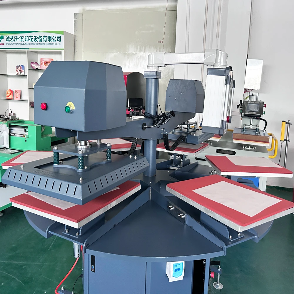 High Quality Two Heating Heads Rotary Six and Four Stations Heat Press ...