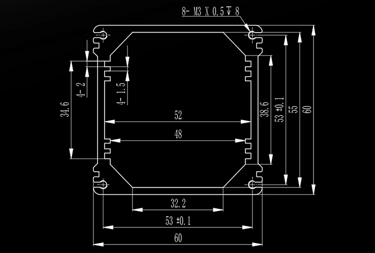 YONGU M01 60x60mm Waterproof IP65 Junction Box - Customizable