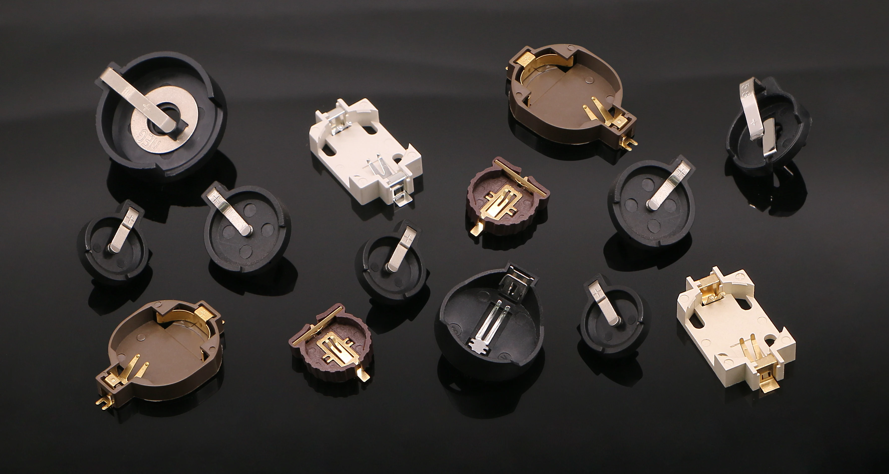 CR2450 Coin Cell Retainer - 350pcs/tape Reel - SMT Mounting