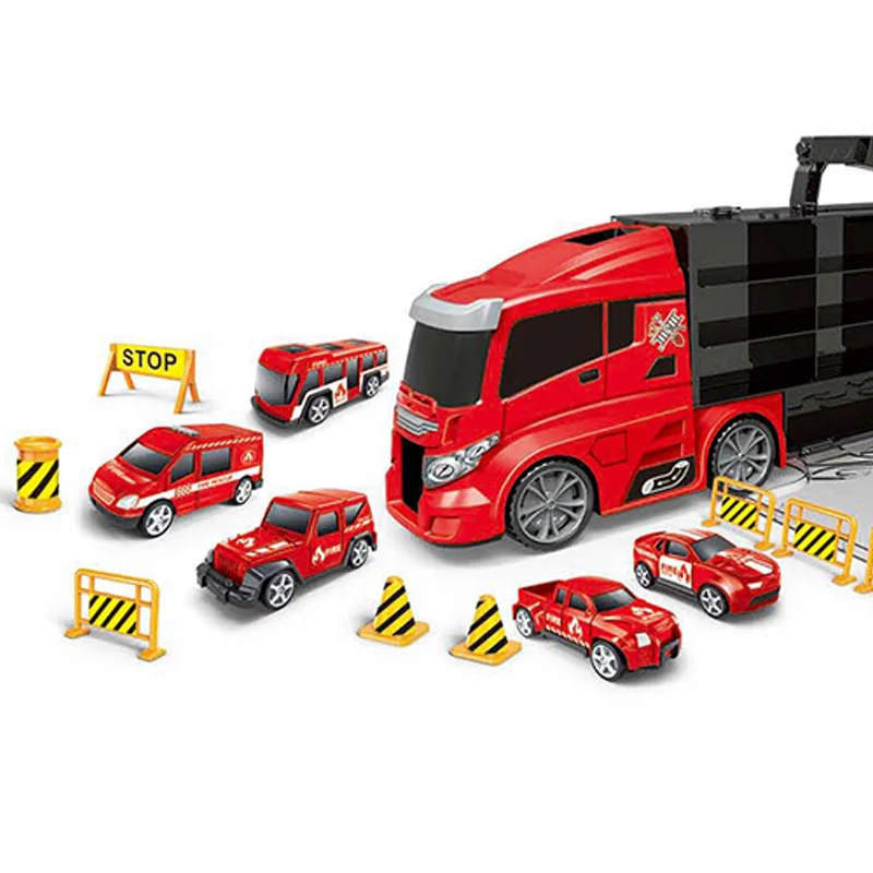 Boys Storage Transporter Truck Toy Friction Transport Truck Inertia Car ...