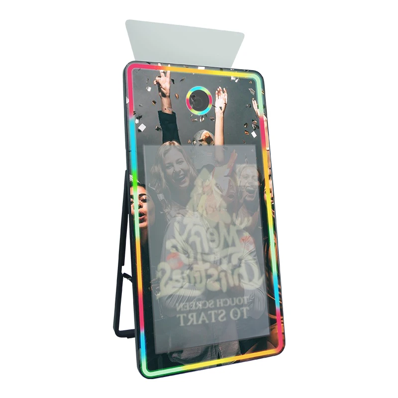 Portable Tower Photo Booth Machine with Touch Screen Mirror Compatible ...