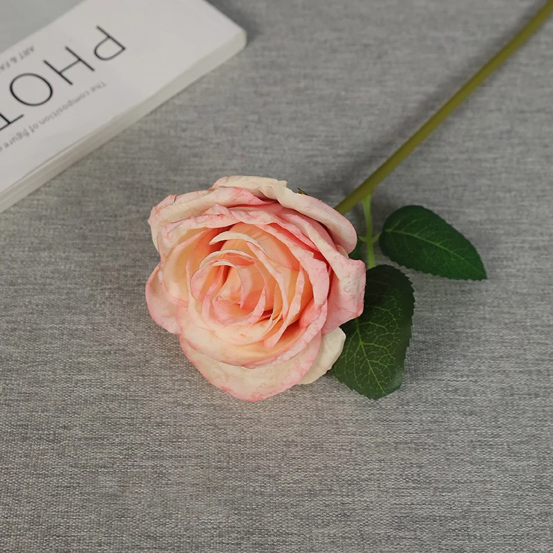 High Quality 28cm Single Stem Silk Rose Flowers Quality Wedding Home ...
