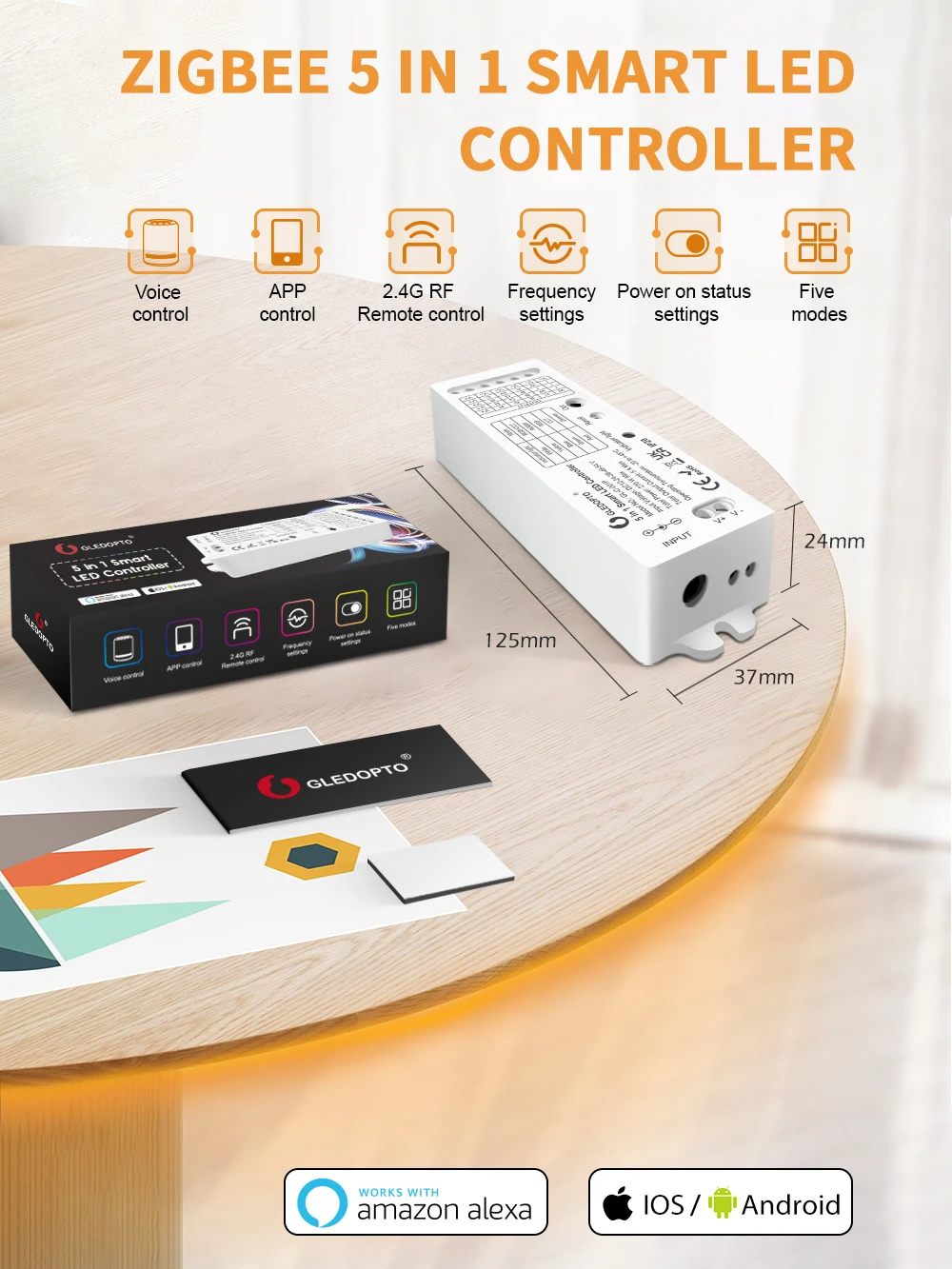 Gl-c-001p Gledopto Zigbee Pro 5 In 1 Smart Led Controller Factory Price ...