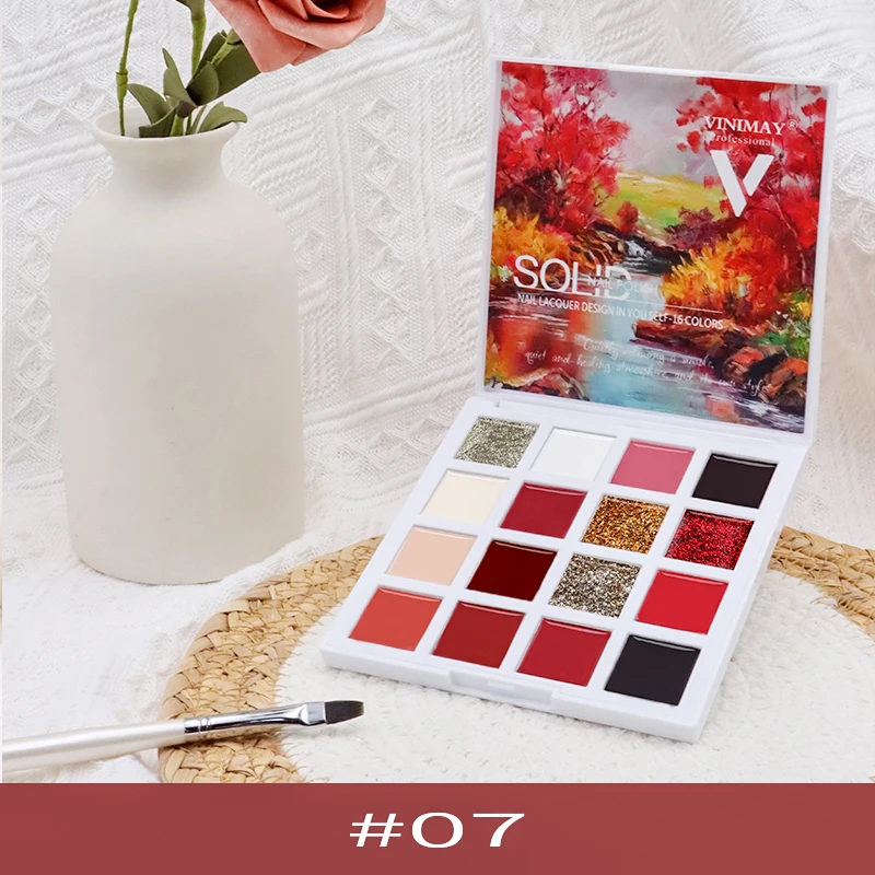 Nail Art Painting Uv/led Solid Nail Polish Pallette Cream One Stroke ...