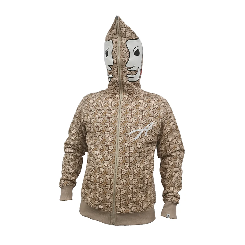 Shop Custom Full Face Zip up Hoodies with Logo Men Cotton Fleece