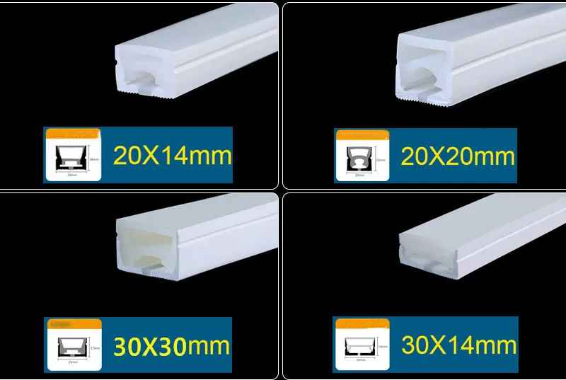 14*14mm Recessed Mounted Round Arc-shaped Led Silicone Linear Light ...