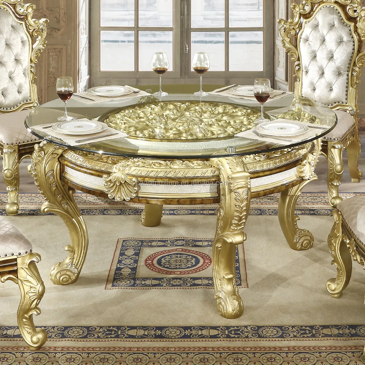 Luxury Palace Italian Wooden Traditional Solid Wood Dining Table Hand ...