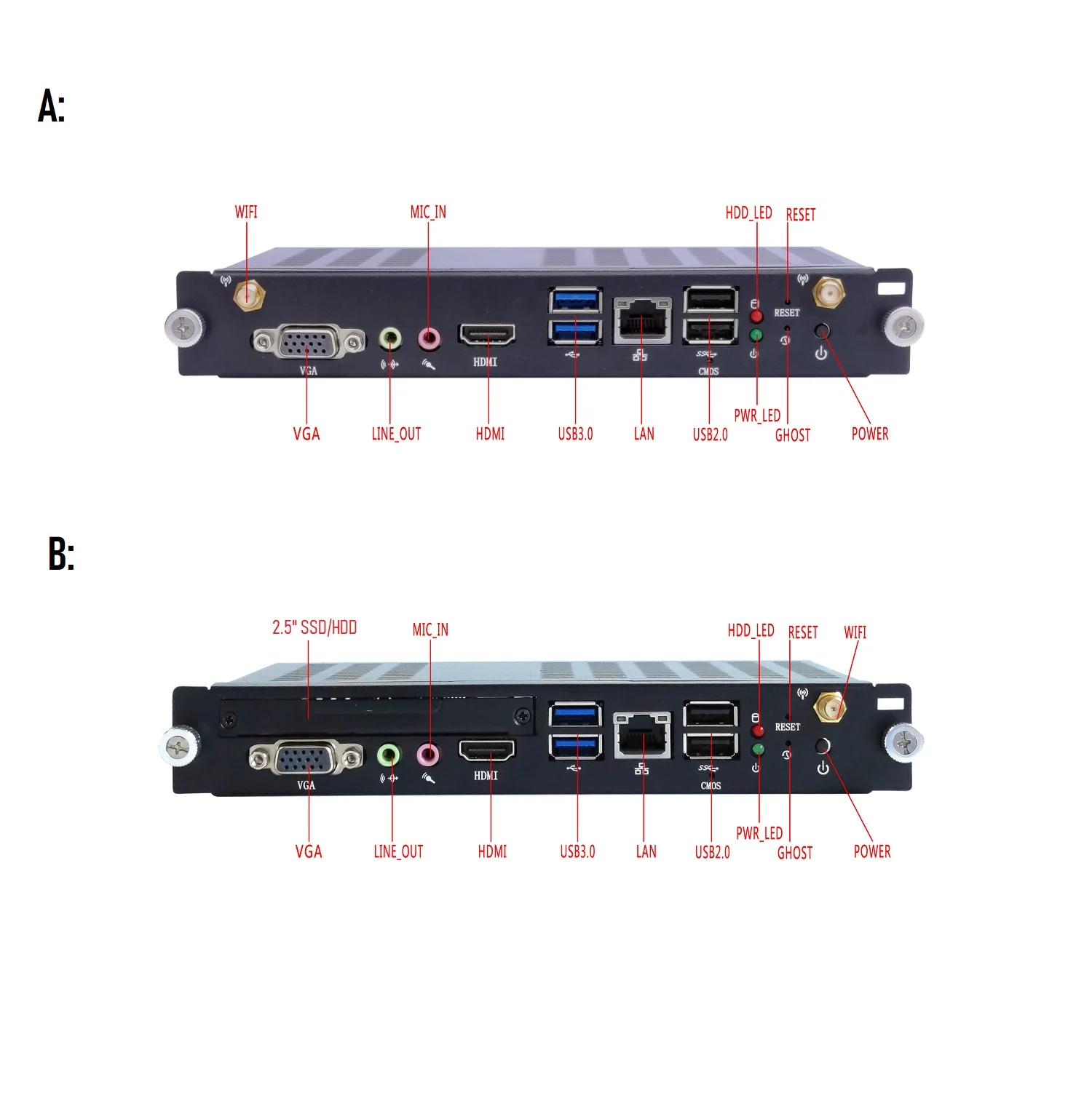 4K OPS Industrial Mini Pc Intel 8th 80pin Standard OPS Core I3 I5 I7 ...