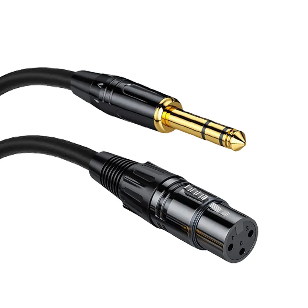 Balanced Analogue Audio Cable XLR Female to 1/4 TRS Cable 1FT 3FT 5FT 6 ...
