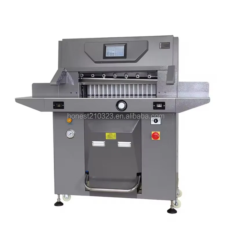 7210TX Dual Hydraulic Guillotine Paper Cutter with Air Pump 720mm Book Trimmer Engine and ...